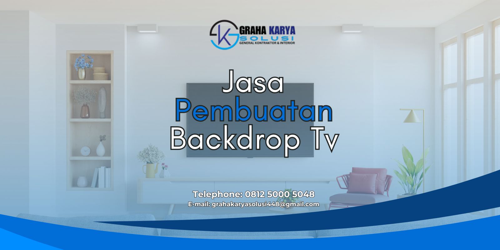 Jasa Pembuatan Backdrop TV Profesional dan Estetik - Graha Karya Solusi